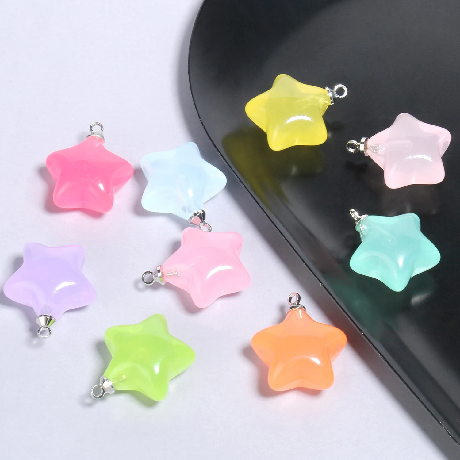10pcs-lot-20x17-5mm-Multicolor-Acrylic-Charms-Star-Charms-Pendant-for ...