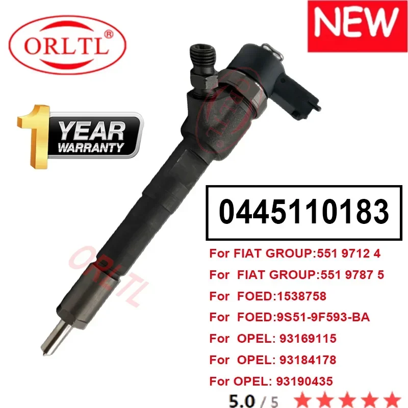 NUEVO 0445110183 0445 110 183 inyector de combustible diésel para Bosch ...