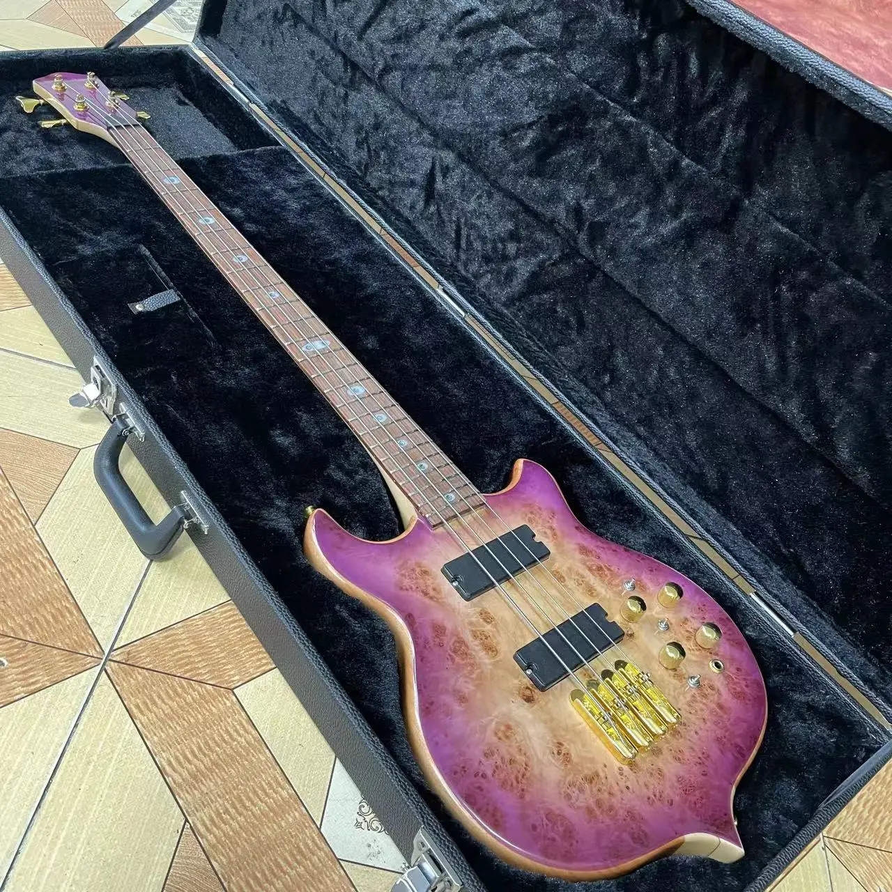Purple Bass Guitar