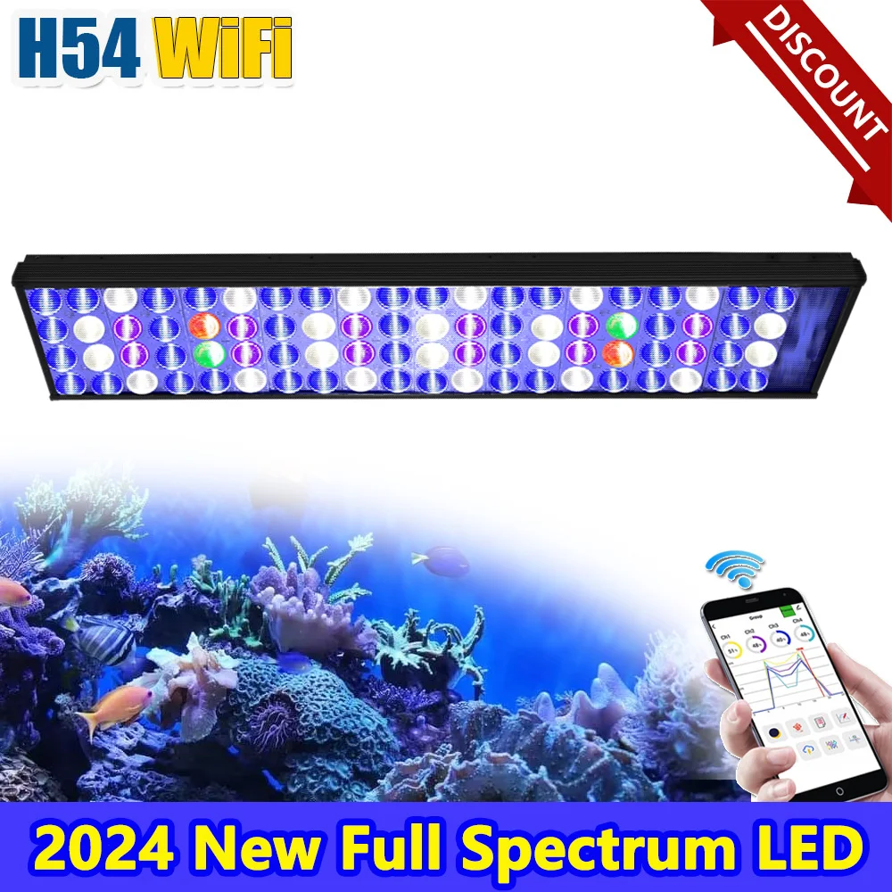 60cm-PopBloom-WiFi-Led-Aquarium-Light-App-Control-Marine-Aquarium-LED ...