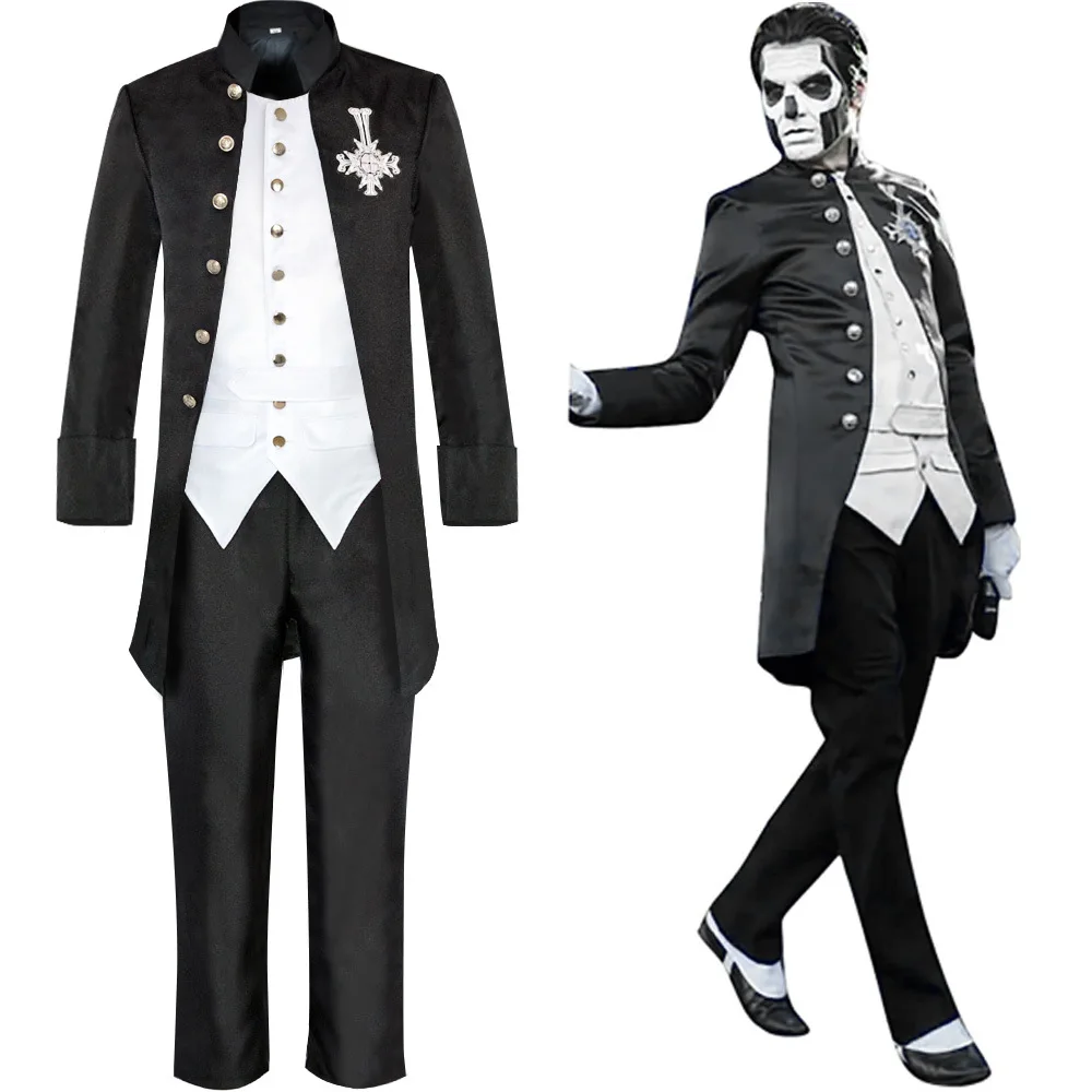 Ghost-Cosplay-Costume-Anime-Papa-Emeritus-Cosplay-Costume-Black-uniform ...