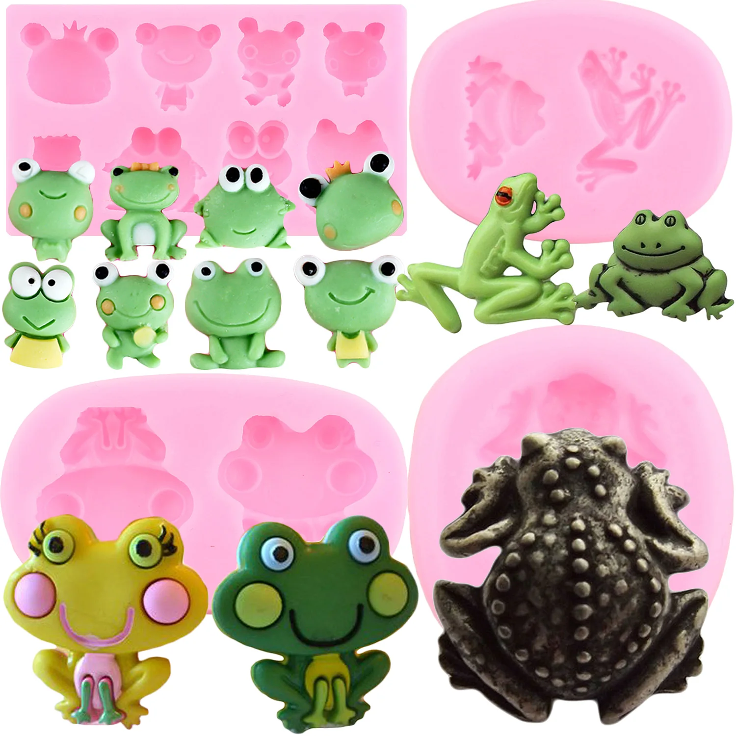 3D-Frog-Silicone-Mold-DIY-Frogs-Fondant-Molds-kitchen-Accessories-Cake ...