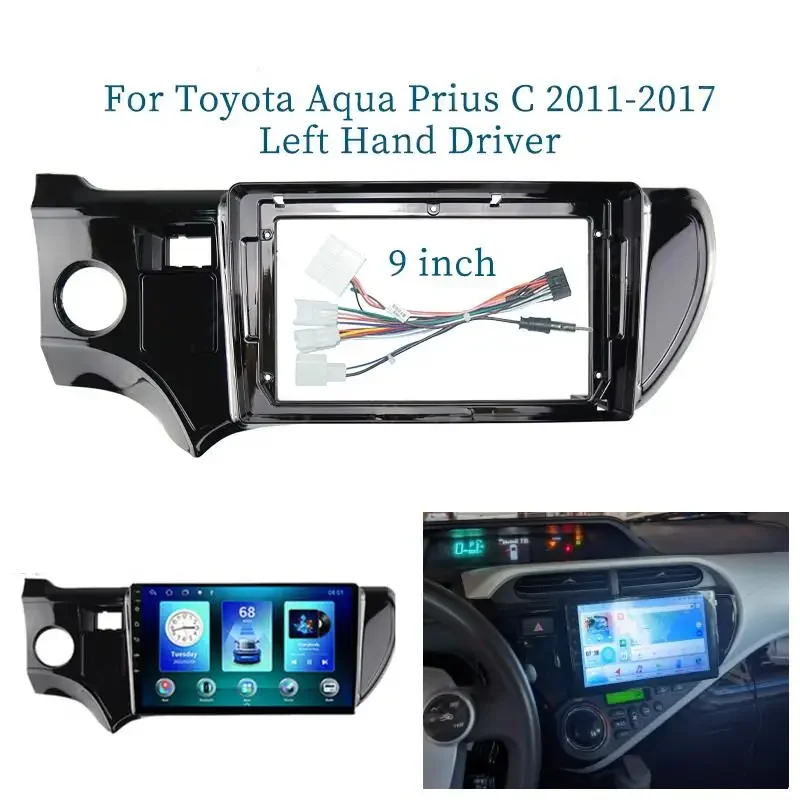 9-Inch-Car-Fascia-Frame-Adapter-For-Toyota-Aqua-Prius-C-LHD-2011-2017 ...
