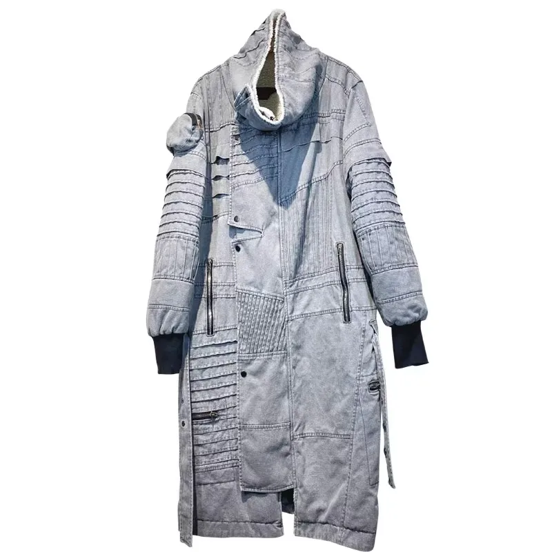Dune-Waste-Soil-Style-Asymmetrical-Distressed-Lamb-Hair-Long-Overcoat ...