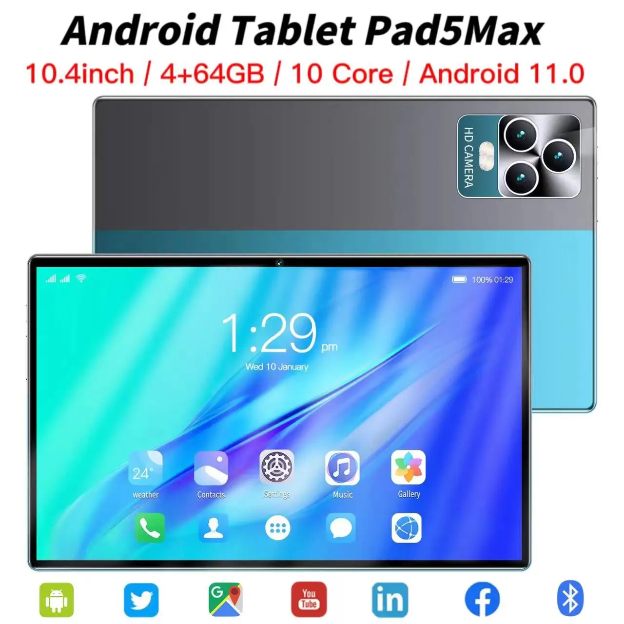 2023-Tablet-Pad5max-10-4-inch-Android-11-0-Tablets-4GB-64GB-5MP-8MP ...