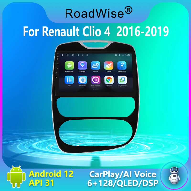 Roadwise Android Car Radio Multimedia Carplay For Renault Clio 4 2016 ...