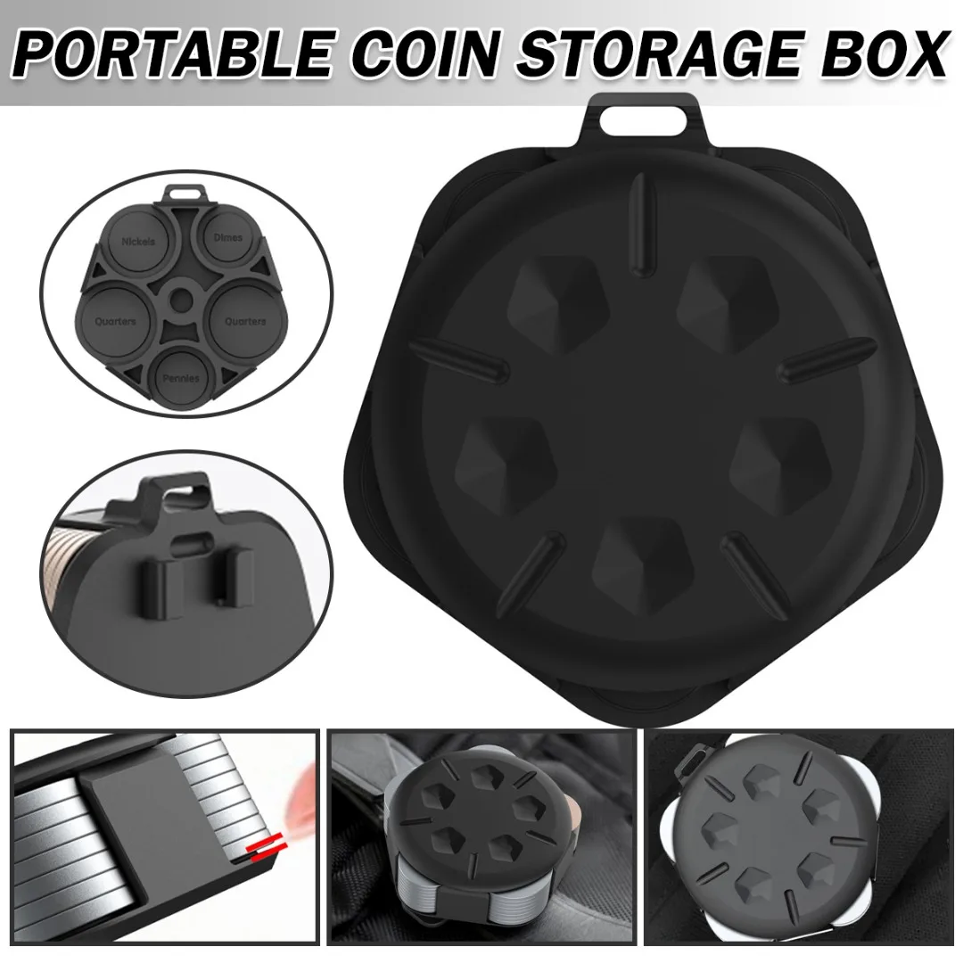 1pc Coin Storage Box Plastic Coins Dispenser Multi-functional Wallet ...