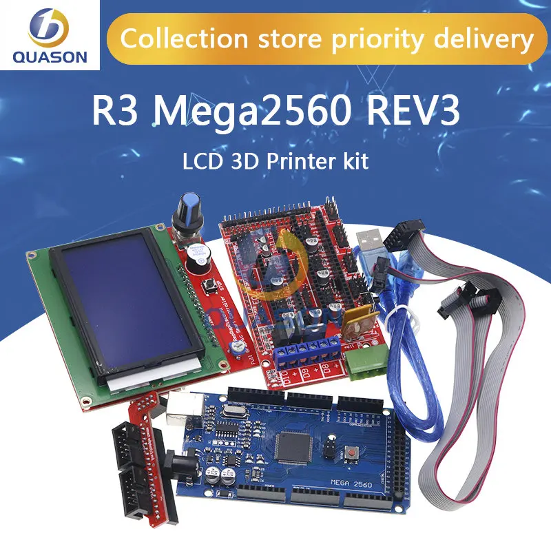 Mega 2560 R3 Mega2560 REV3 + 1pcs RAMPS 1.4 Controller +RAMPS1.4 LCD ...