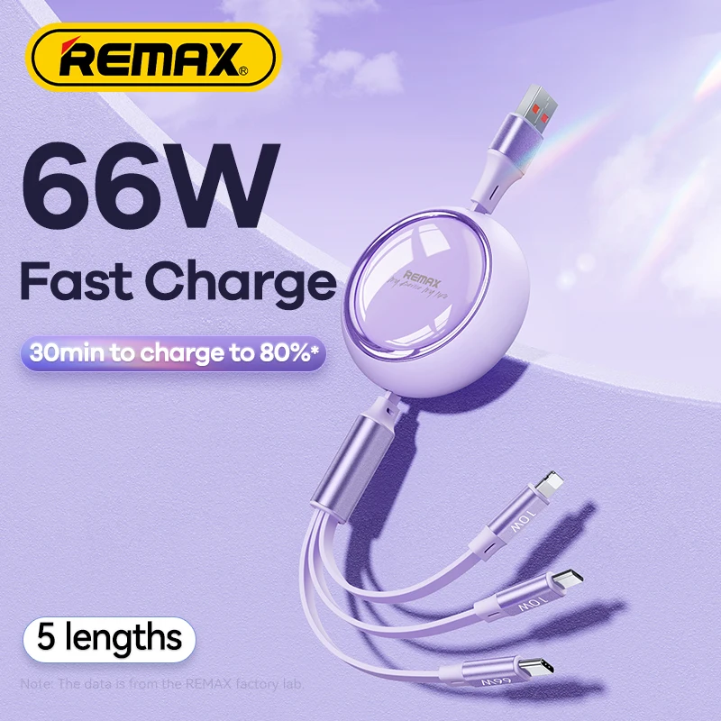 Remax-3in1-66W-USB-A-Type-C-Micro-Super-Fast-Charging-Cable-Cord-Wire ...