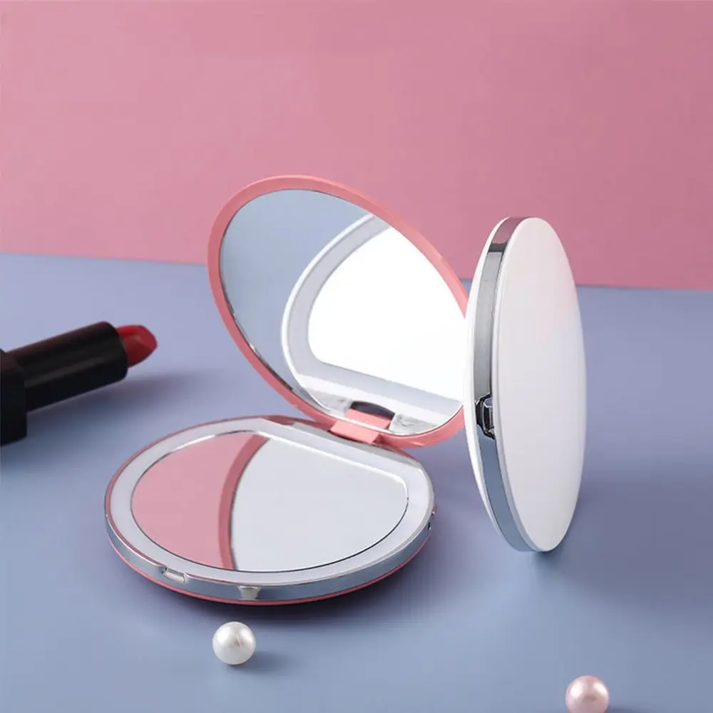 Portable-Mini-Makeup-Mirror-Compact-Pocket-USB-Chargeable-Two-Side ...