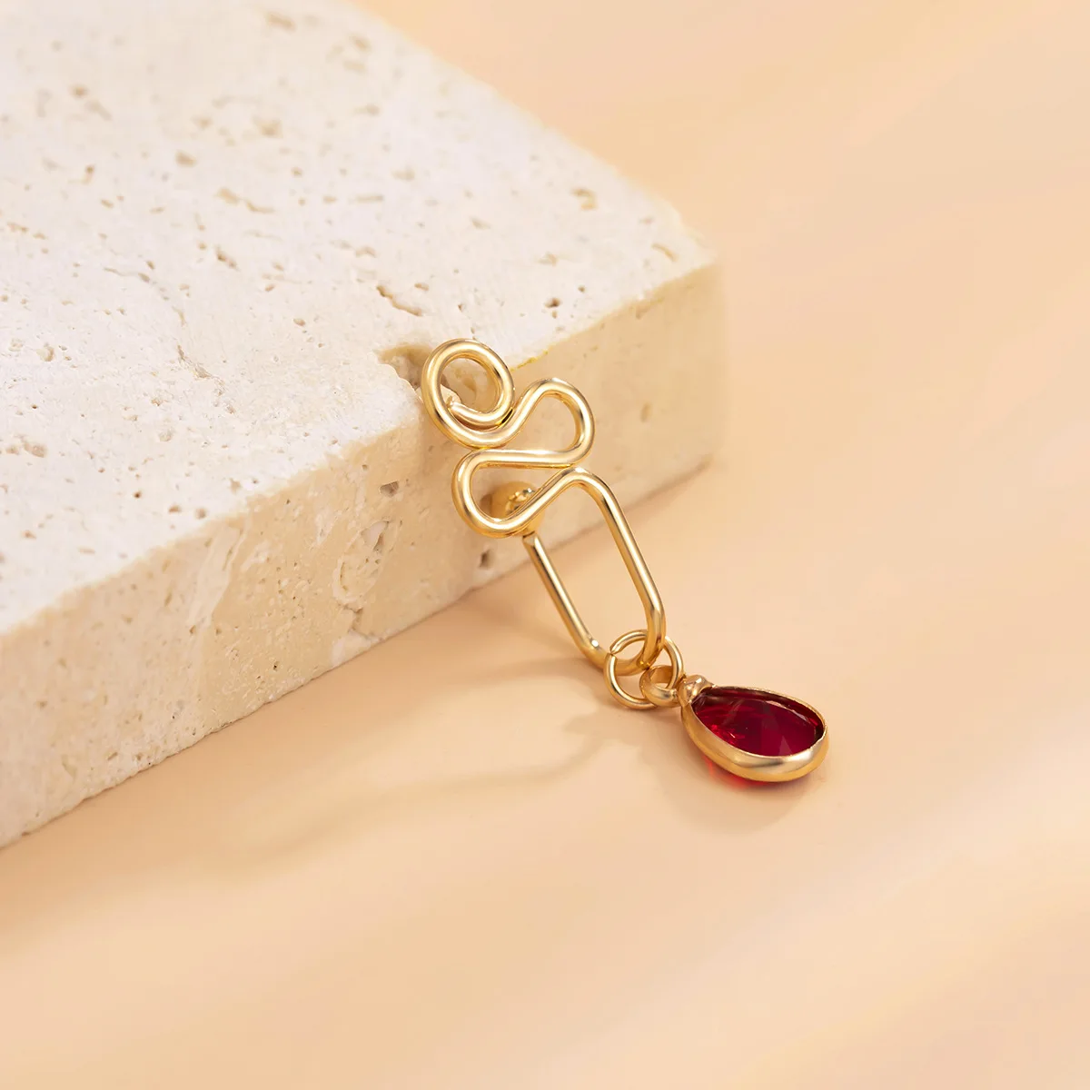 Piercing au nez,21--Mode fil de cuivre spirale faux nez Piercing femmes ...