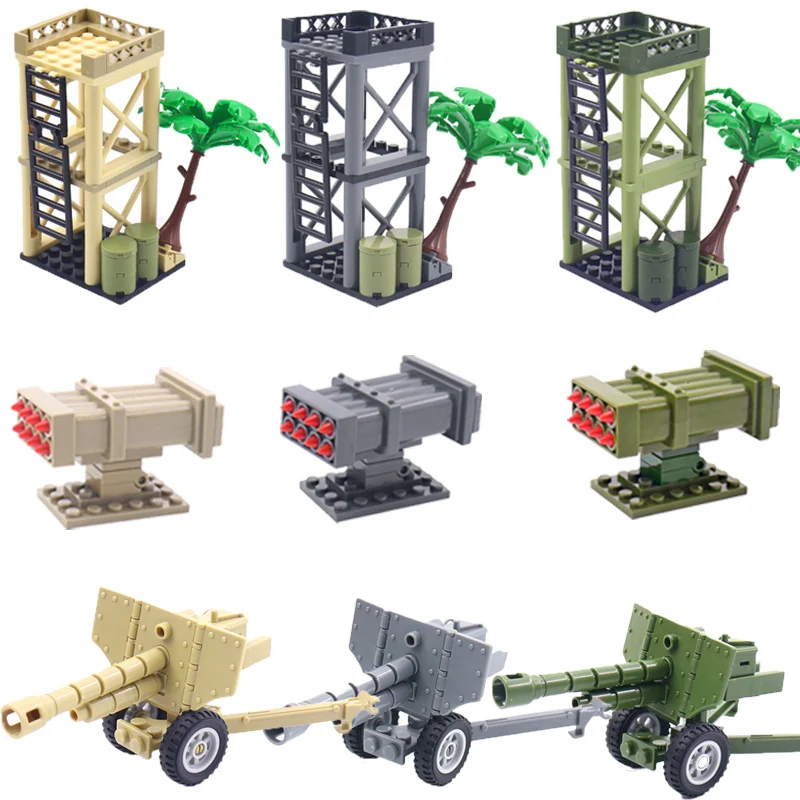 WWII-Building-Block-Accessories-Army-Sentry-Post-Missile-launch ...