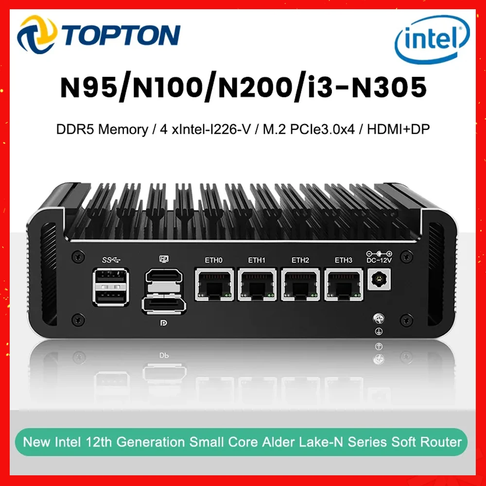 2024-Topton-Soft-Router-12th-Gen-Alder-Lake-i3-N305-N200-N100-4x-Intel ...