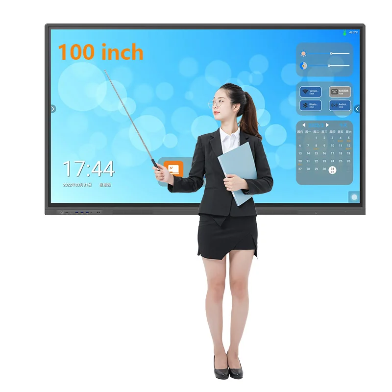 100 Inch Finger Multi Touch Screen Lcd Display Meeting Room Electronic ...