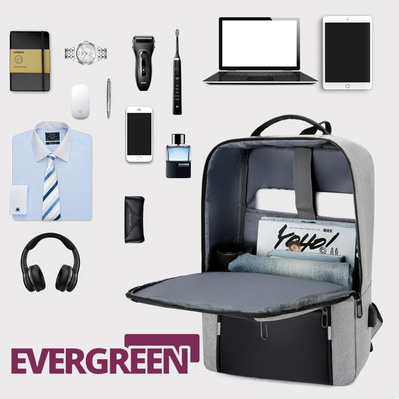 Large Capacity Business Computer Backpack USB Charging Multi-Layer ...