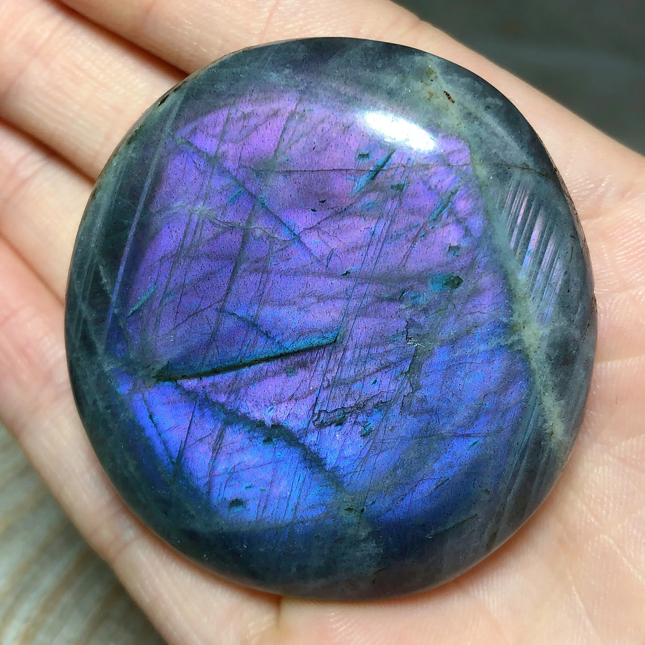 Natural-Crystals-Purple-Flash-Labradorite-Palms-Polished-High-Quality ...