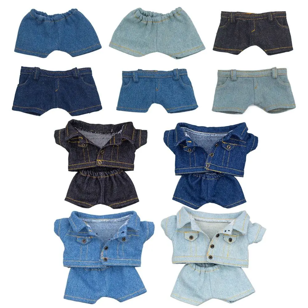 10cm-Cotton-Doll-Clothes-Fashion-Jeans-Pants-Jacket-Suits-Cotton-Doll ...