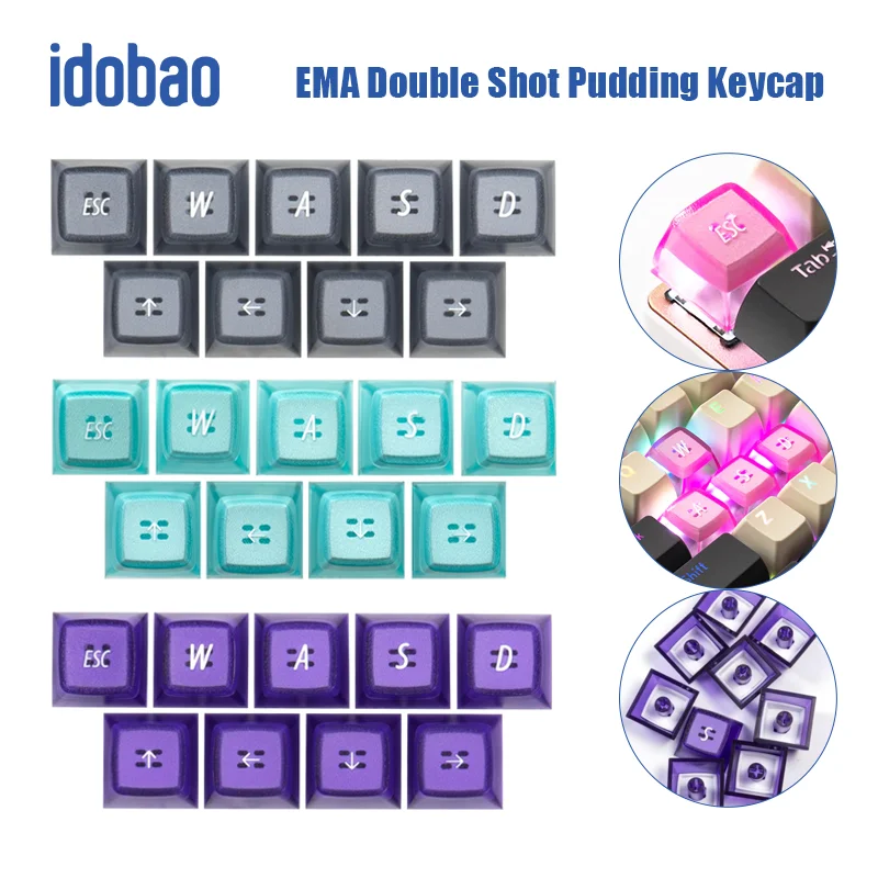 idobao-ESC-Keycaps-Set-for-Mechanical-Keyboard-Pudding-Keycap-ABS-Jelly ...