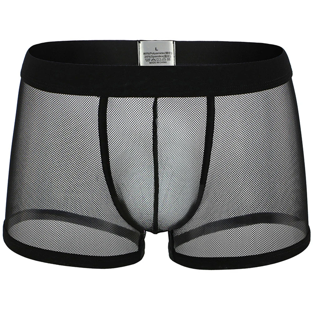 Mens-Sheer-Shorts-Mesh-Breathable-Underpants-Seamless-Panties-Thin ...