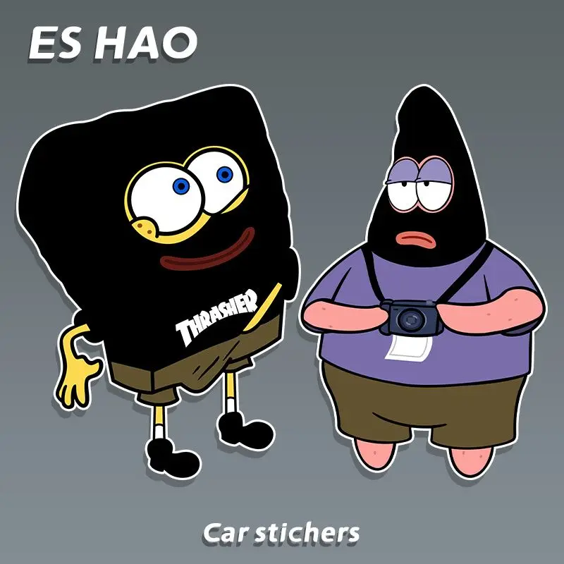 Car-Stickers-Personality-Funny-SpongeBob-SquarePants-Patrick-Star-Door ...