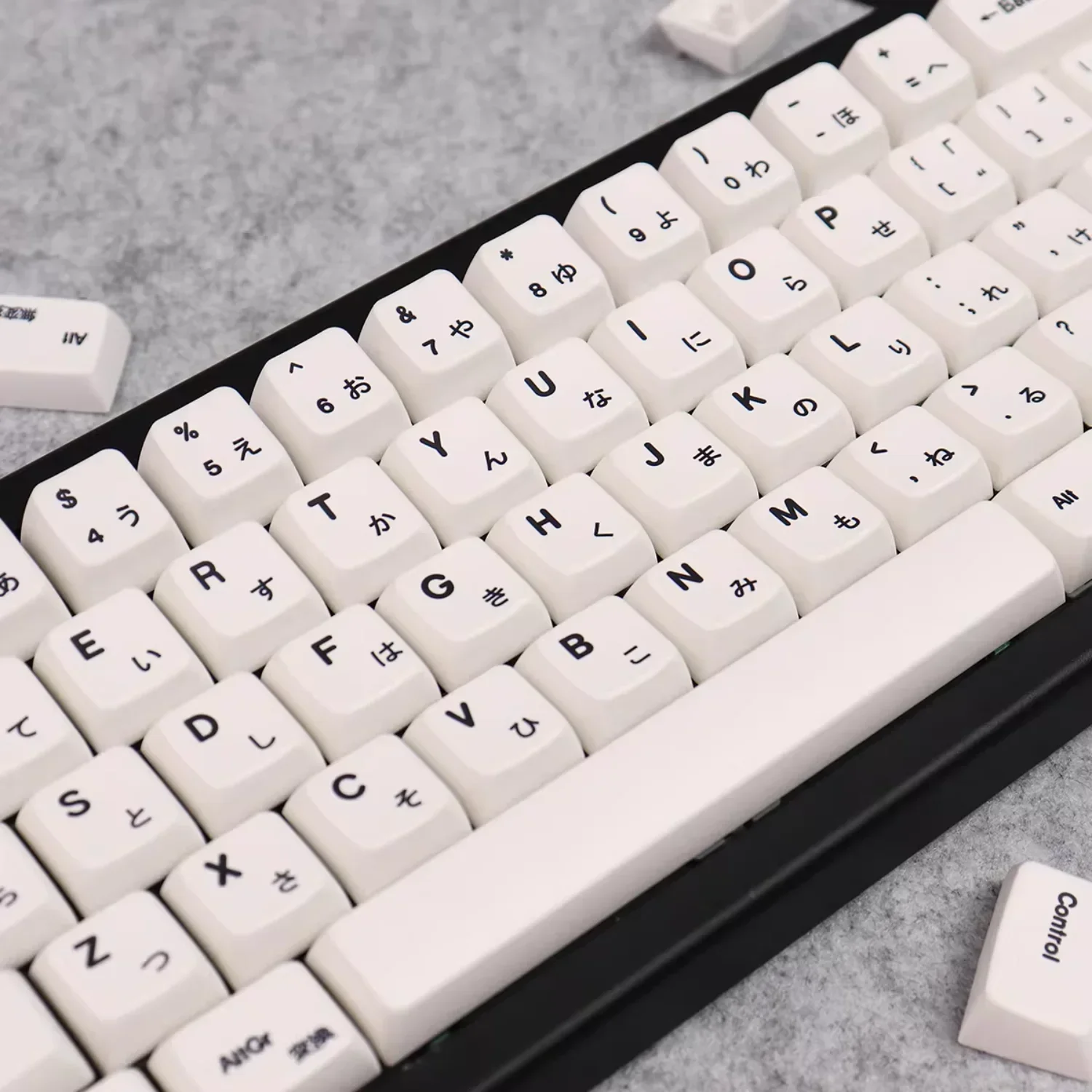 Japon-s-MDA-Keycaps-simples-branco-puro-PBT-personalizado-para-60-84-98 ...