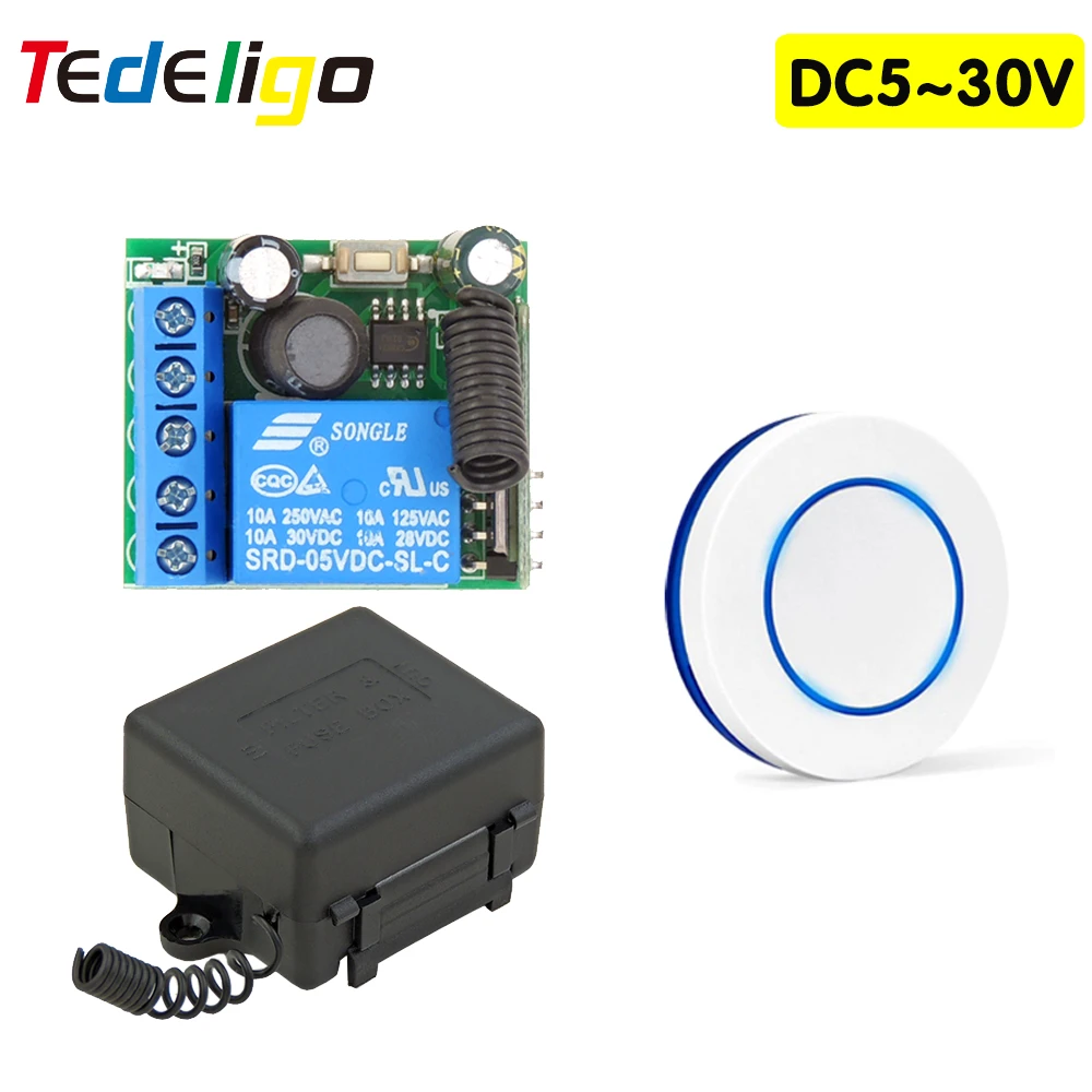 Wireless Remote Control Switch 12V 24V DC 1CH Relay Receiver Module For ...