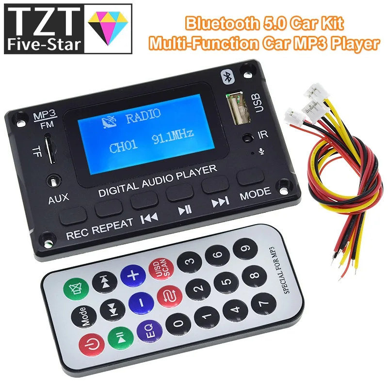 DC 5V 12V MP3 Decoder Board WMA Decoding MP3 Player Bluetooth5.0 Audio ...