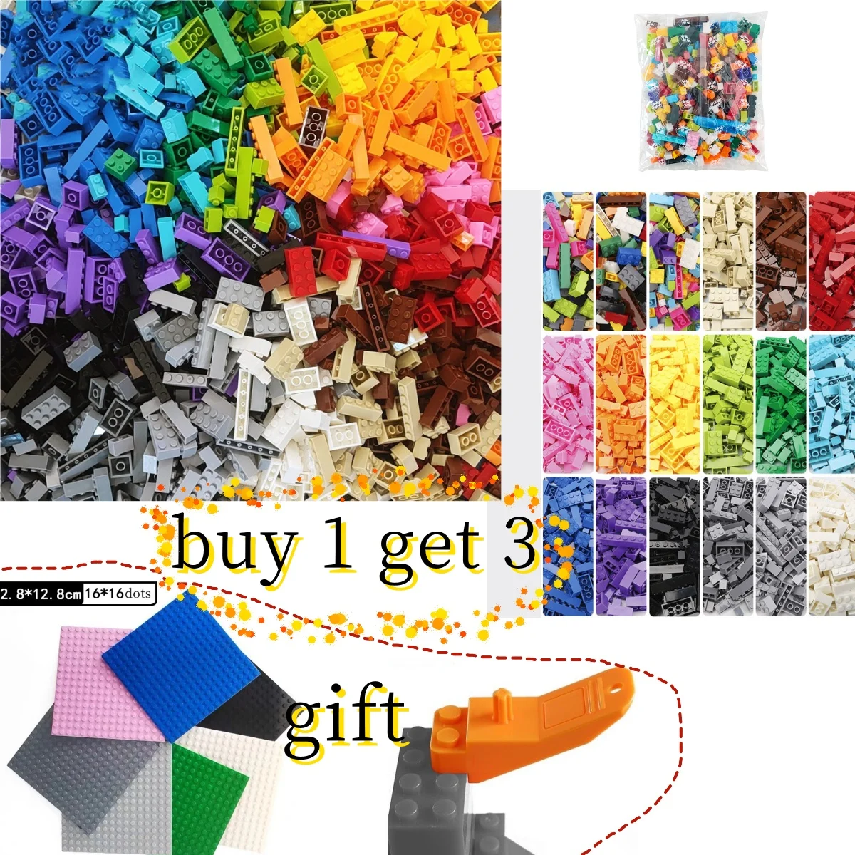 Bulk-Blocks-17Colours-250-500g-250-500pcs-Boys-Girls-Styles-Solid-Mixed ...