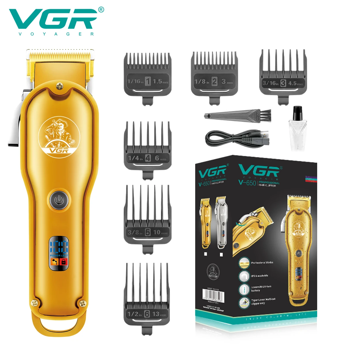 VGR-Hair-Trimmer-Professional-Hair-Clipper-Electric-Haircut-Machine ...