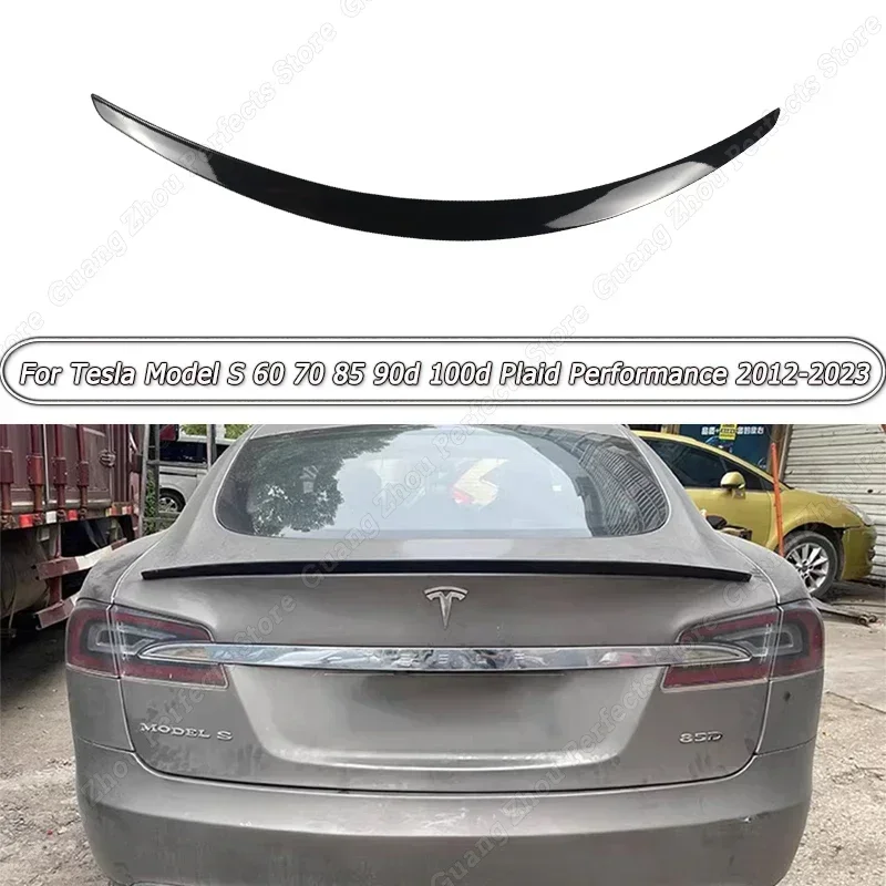 Car-Rear-Spoiler-Wings-Body-Kits-Tuning-Gloss-Black-For-Tesla-Model-S ...