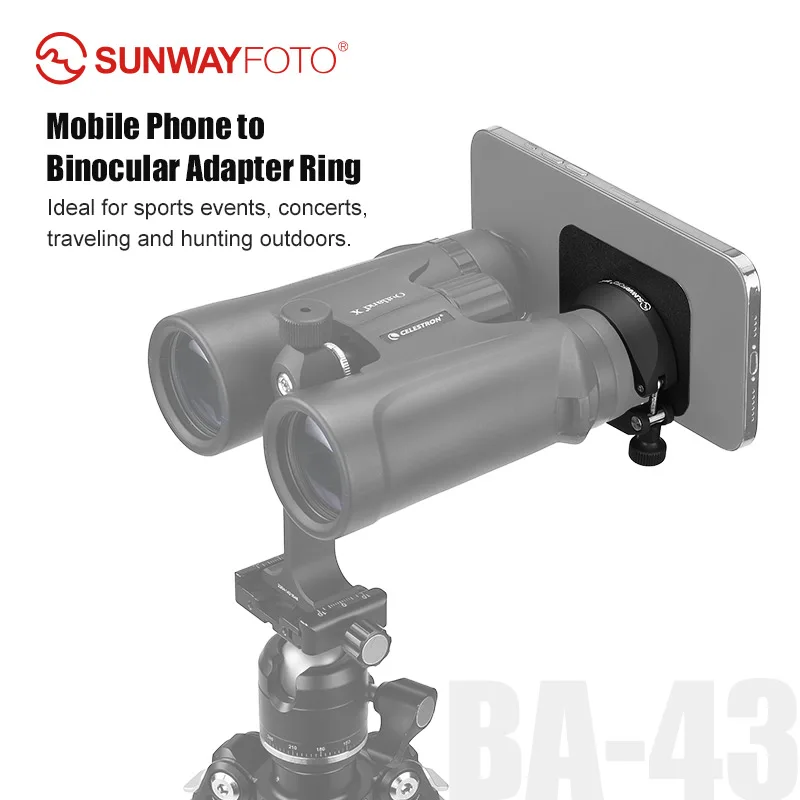 SUNWAYFOTO-BA-43-Cell-Phone-Photography-Adapter-for-Binocular-Universal ...