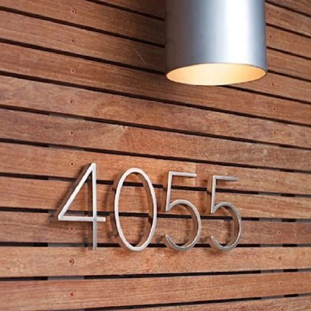 125mm-Floating-House-Number-5inch-Silver-Numebrs-Letters-Metal-Address ...