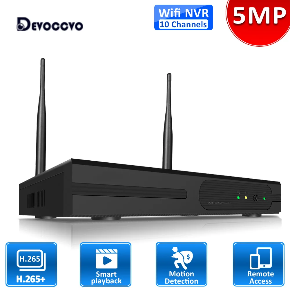 10CH-H-265-5MP-Wireless-NVR-Recorder-Wifi-CCTV-Camera-System-P2P-IP ...