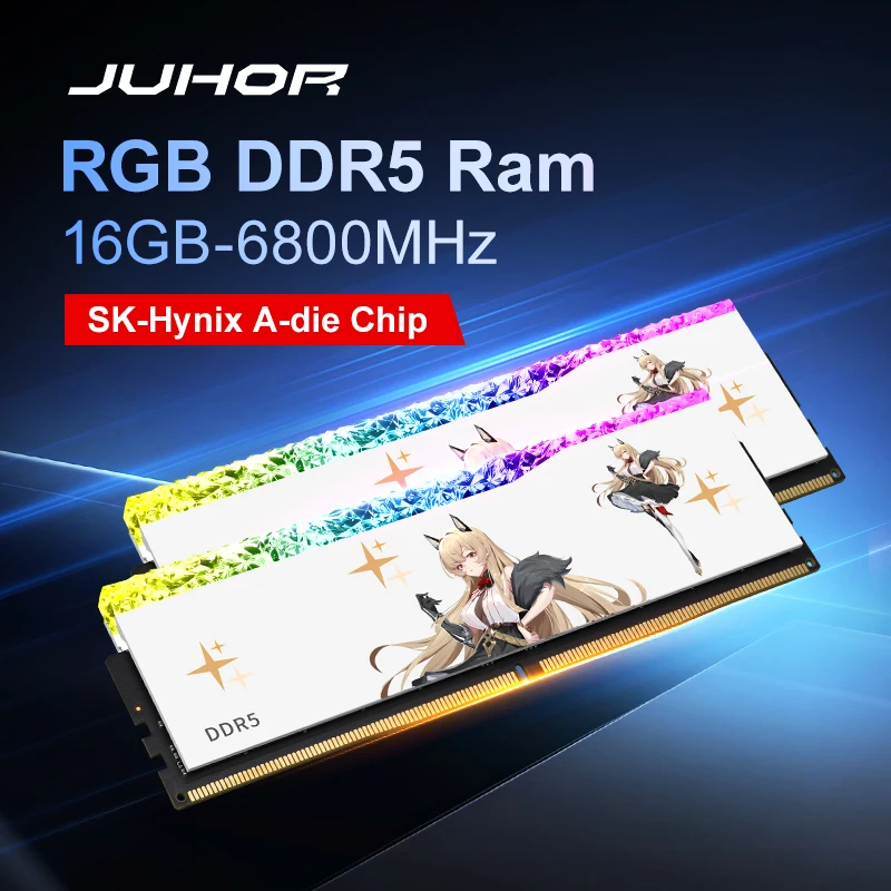 JUHOR Memoria Ram DR5 RGB 16GB 6400MHz 6800MHz 8000MHz DIMM Ram Dual ...