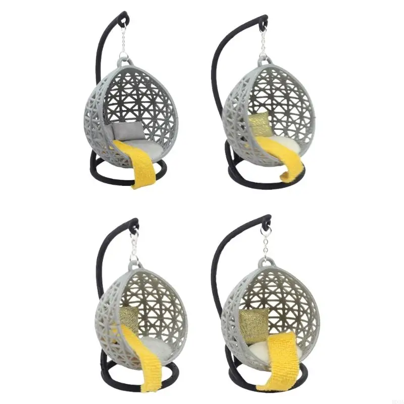 Bedroom Hanging Chair Hammock Miniature Furniture Model for Doll Houses ...