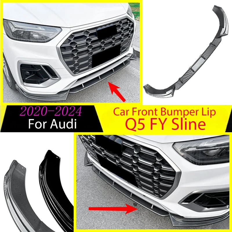 For Audi Q5 FY Sline 2020-2024 Car Front Bumper Lip Spoiler Splitter ...