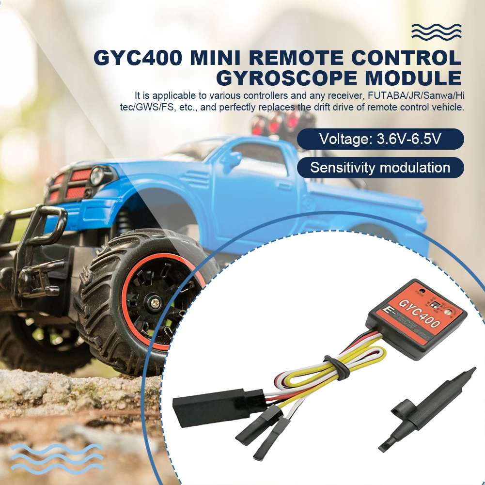 3.6V 6.5V Gyro Module Sensitivity Adjustable Mini Gyroscope Module RC ...