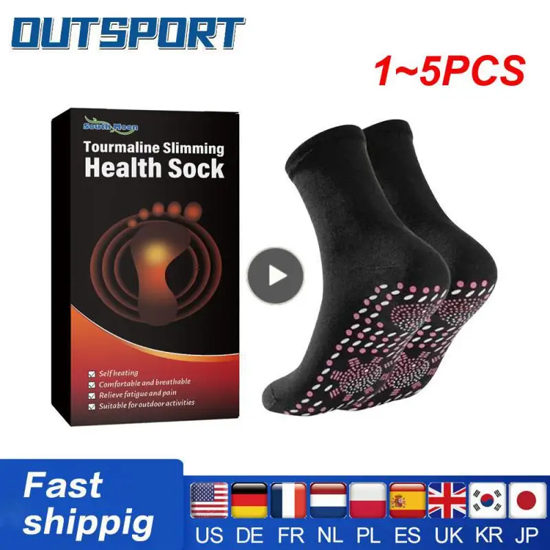 1-5PCS-Tourmaline-Magnetic-Sock-Self-Heating-Therapy-Magnet-Socks ...