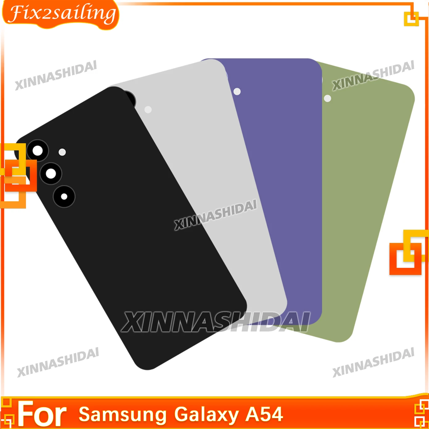 A+ New For Samsung Galaxy A54 Battery Back Cover Rear Door Plastic ...