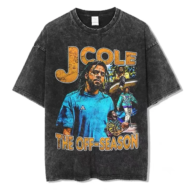 Summer-Men-Washed-T-Shirt-Rapper-Portrait-Graphic-Print-T-Shirts ...