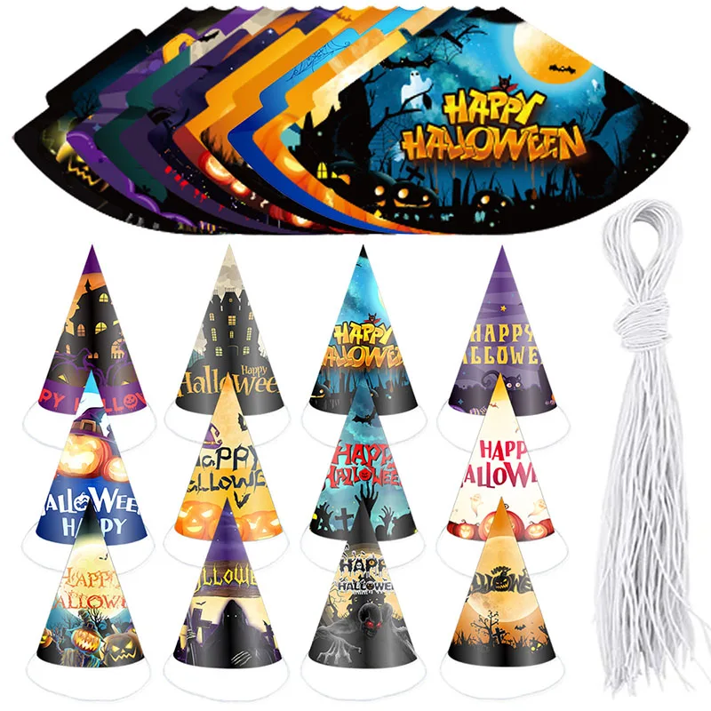 6Pcs-Funny-Halloween-Paper-Hat-Pumpkin-Ghost-Festival-Party-Hat ...