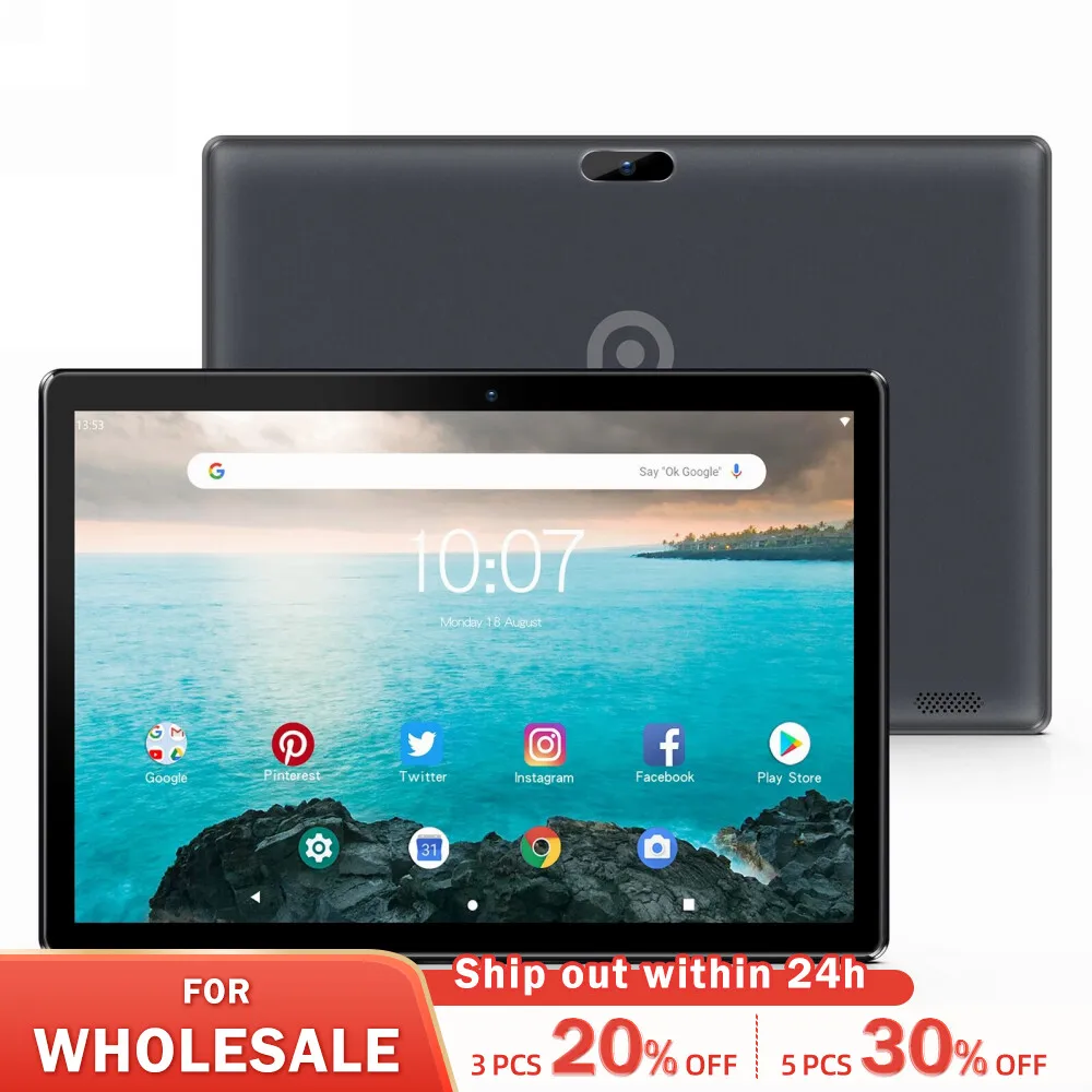 PRITOM 10 Inch Tablet PC with SIM Slot Android 10 64 GB Quad Core Touch ...