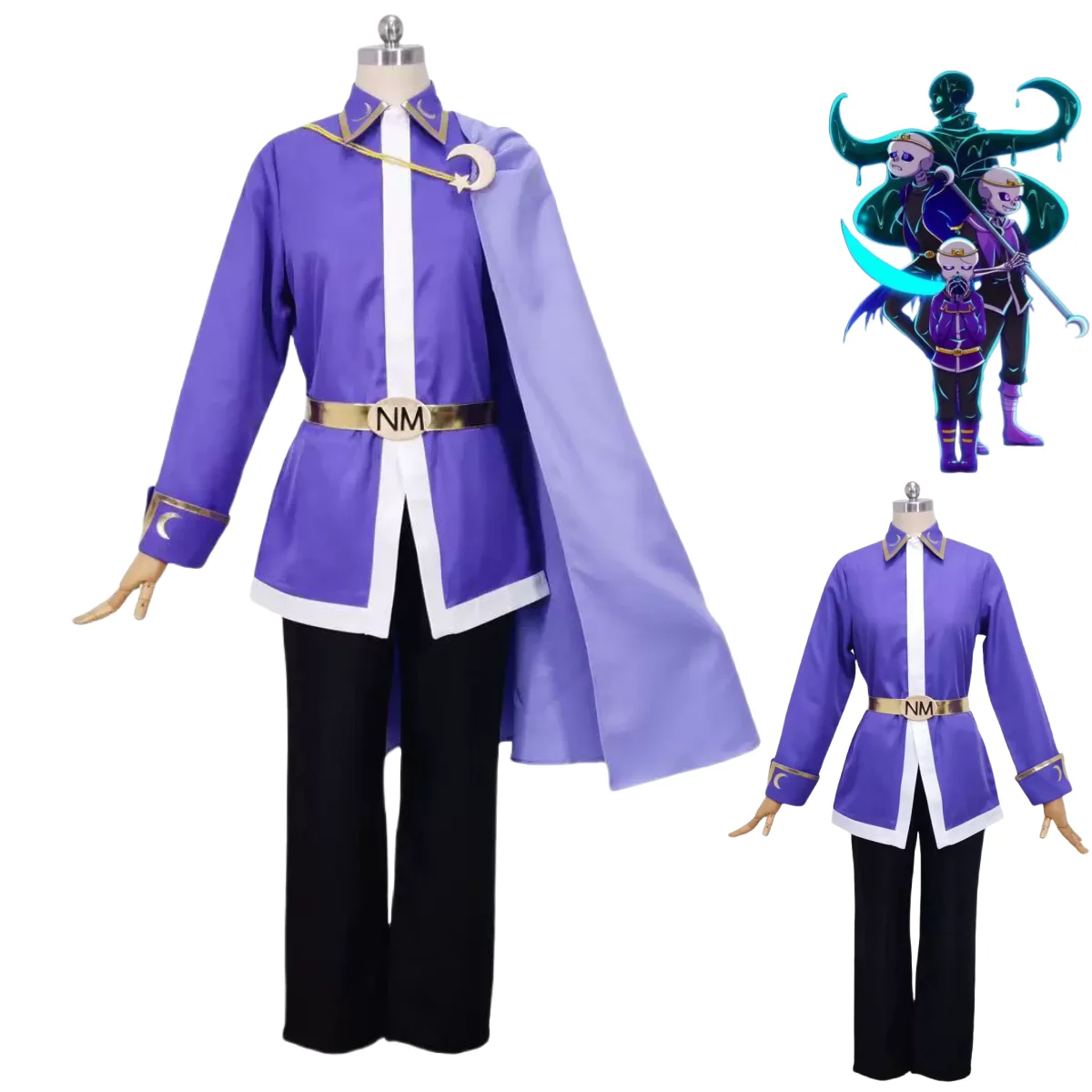 Game Undertale Nighemare Sans Cosplay Costume Purple Cloak Tops Combat ...