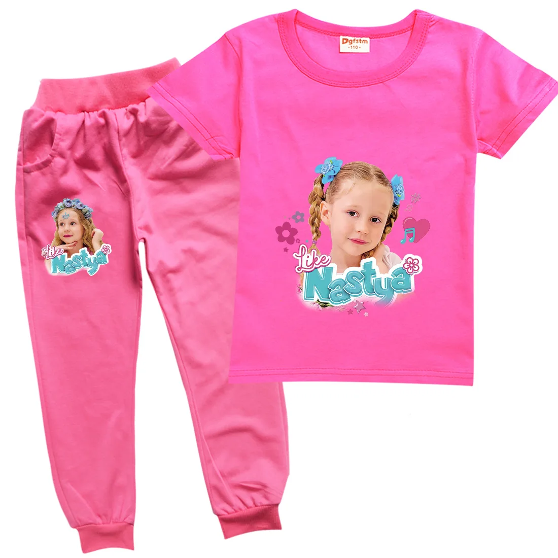 Dance-Like-Nastya-Clothes-Kids-Summer-Outfits-Girls-Short-Sleeve-T ...