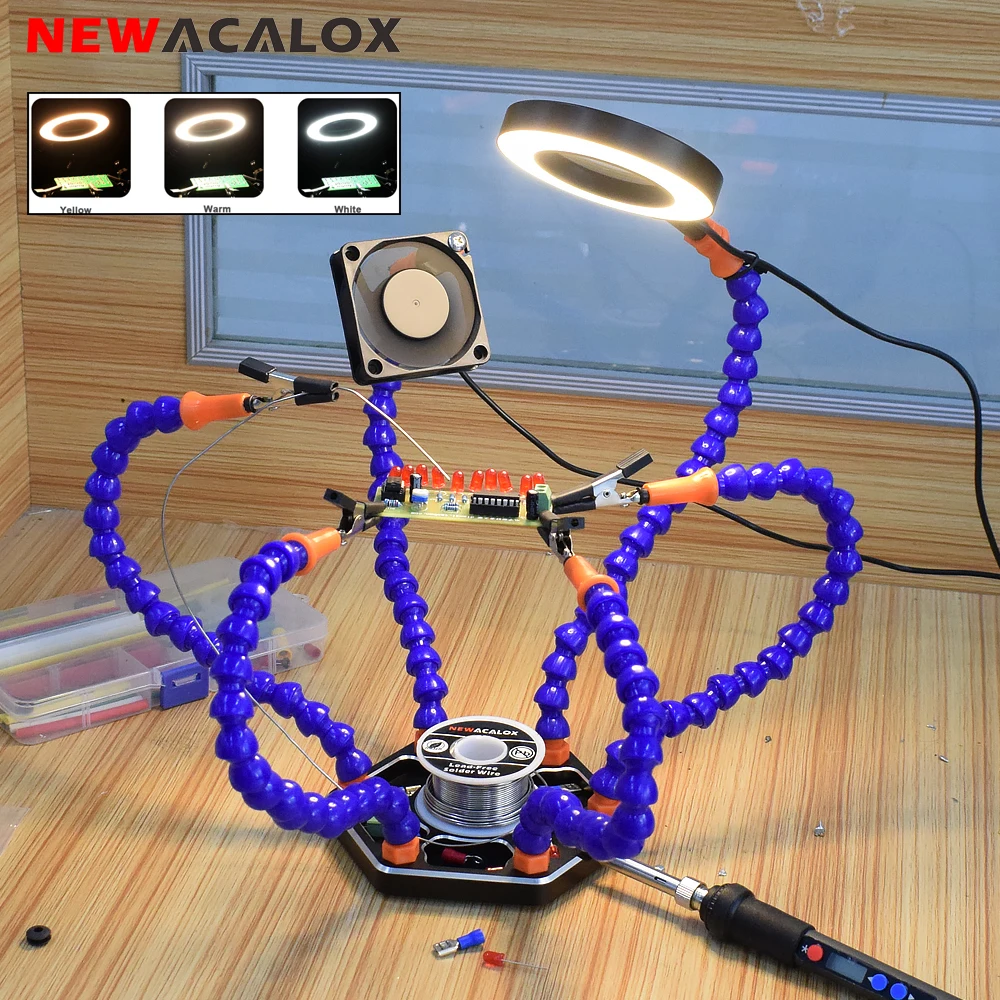 NEWACALOX-Soldering-Third-Hand-PCB-Helping-Hands-Welding-Rework-Station ...