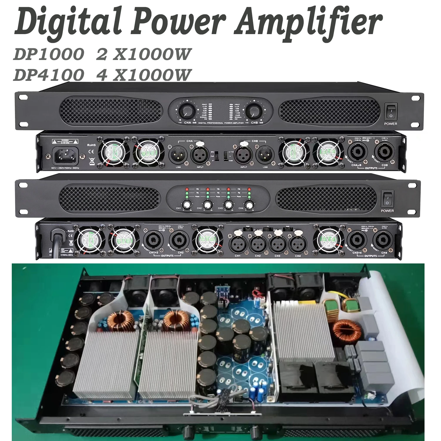Paulkitson-Class-D-audio-Power-amplifier-channel-card-2-Channel-Stereo-Audio-Professional ...