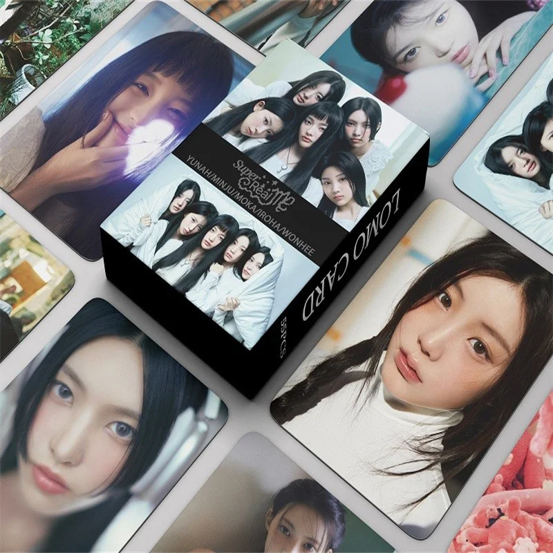 55pcs-set-KPOP-ILLIT-SUPER-REAL-ME-Album-LOMO-Card-MINJU-YUNAH-WONHEE ...
