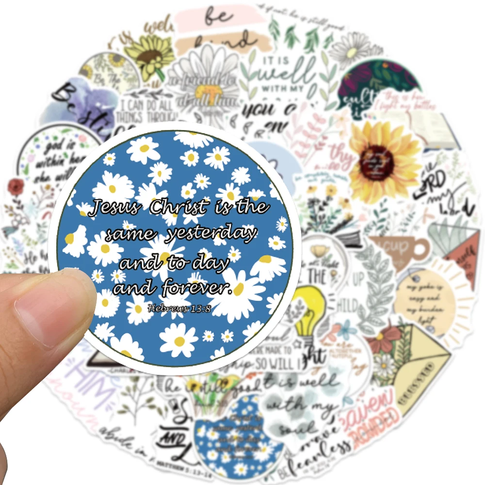 10/25/50pcs Bible Verse Stickers Aesthetic Jesus Christian Stickers ...