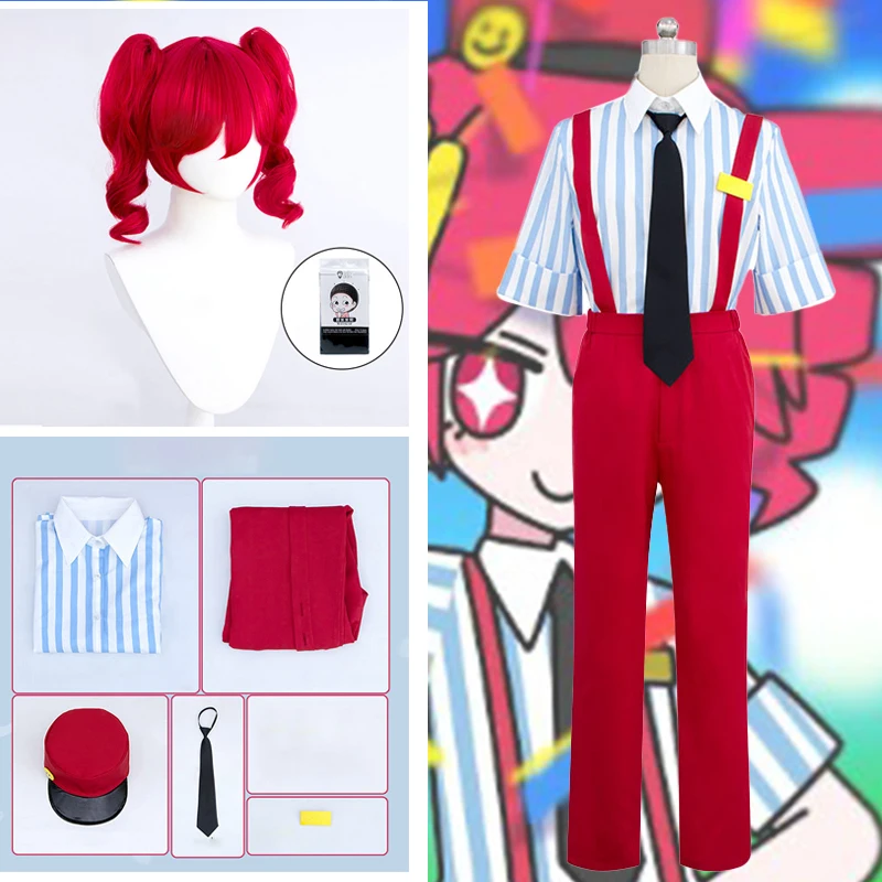 Miku-Mesmerizer-Cosplay-Costumes-Teto-Red-Wig-And-Rompers-Anime-Role ...