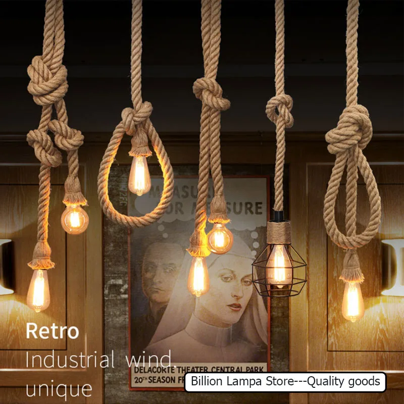 Vintage-pendurado-industrial-luz-longa-corda-de-c-nhamo-nica-cabe-a ...